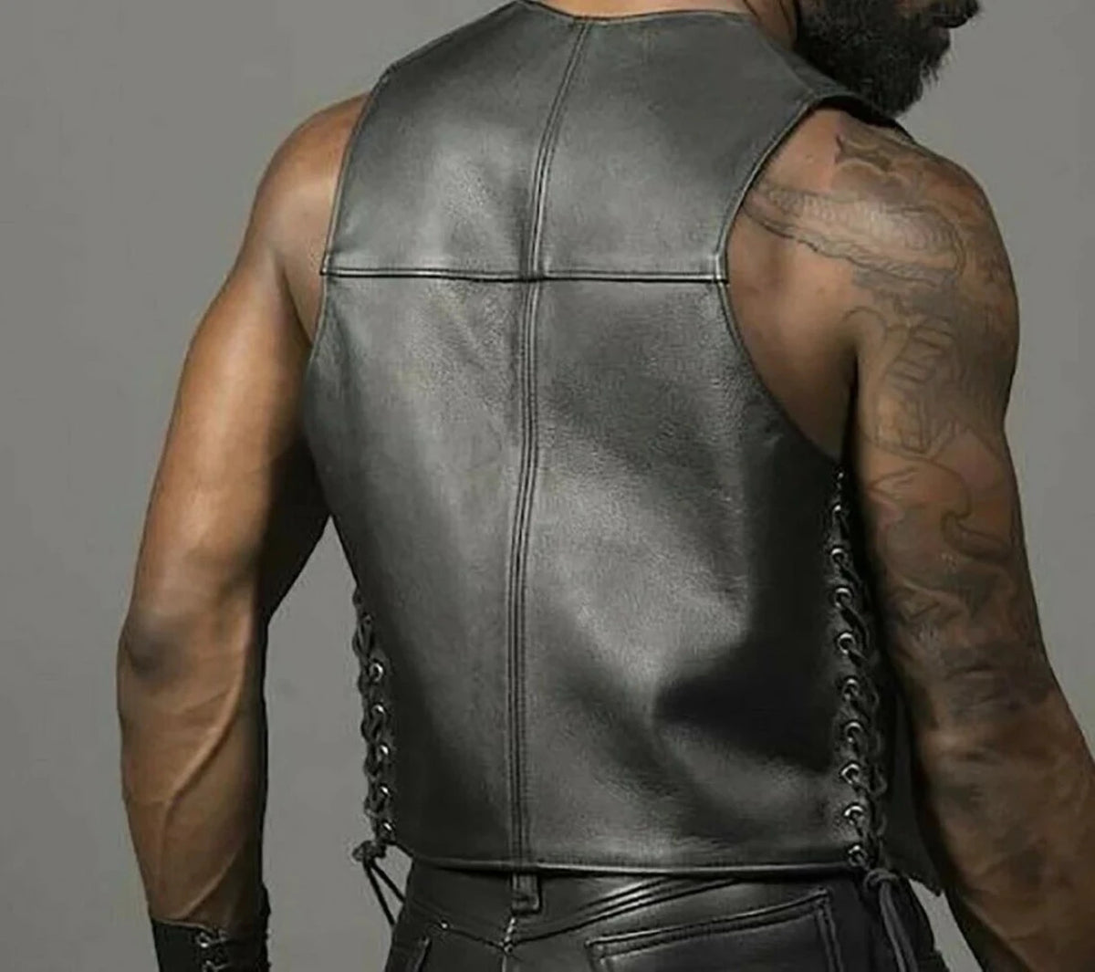 Lace Up Leather Bar Vest – Leather Wardrobe