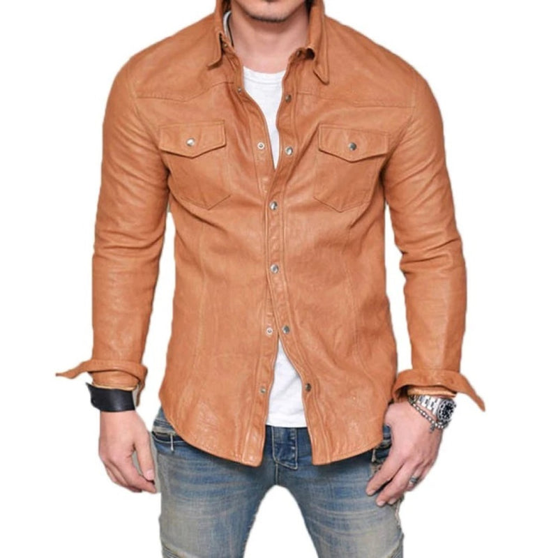 Mens Leather Shirts - Genuine Leather apparels – Leather Wardrobe