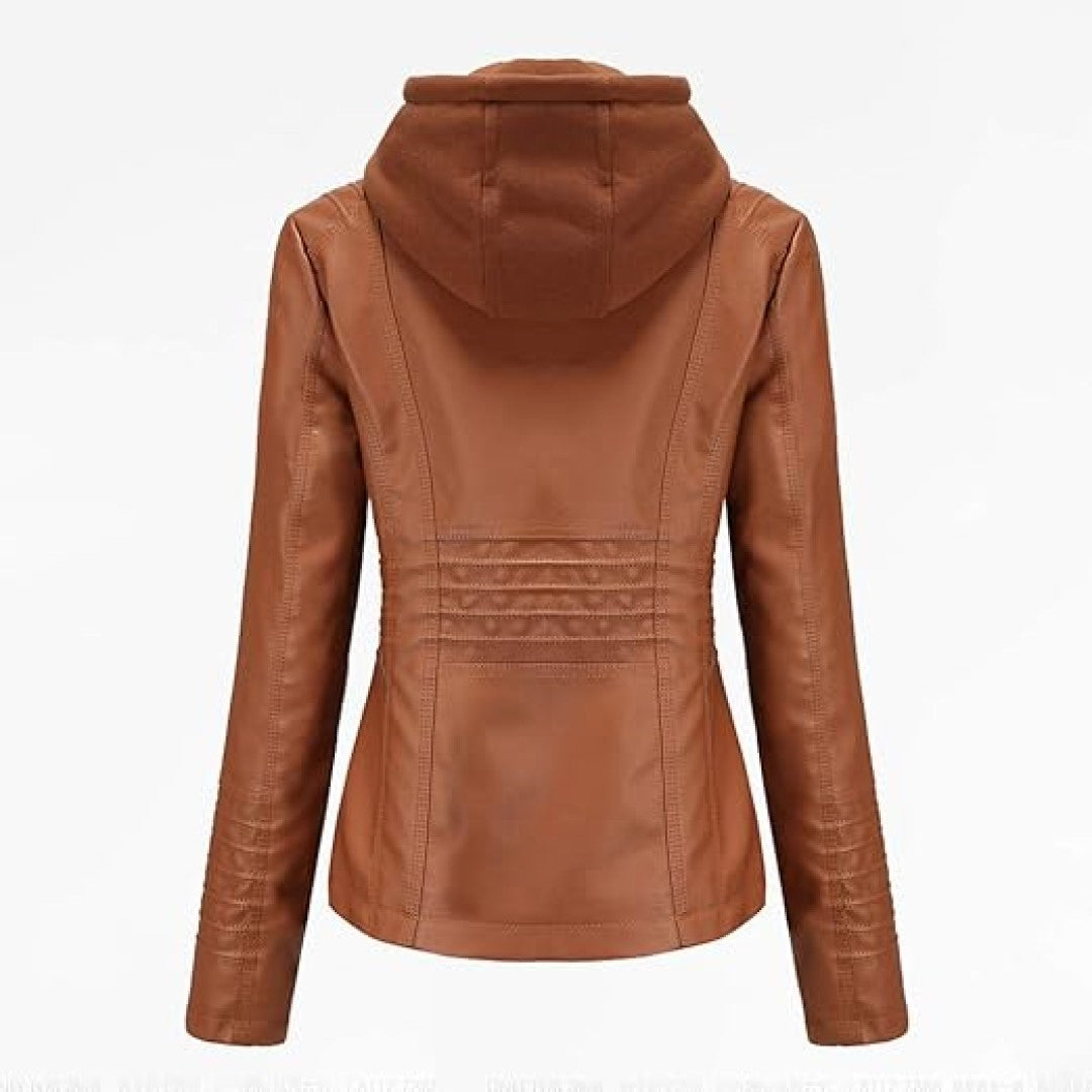 Classy Leather Hooded Women Jacket – Leather Wardrobe