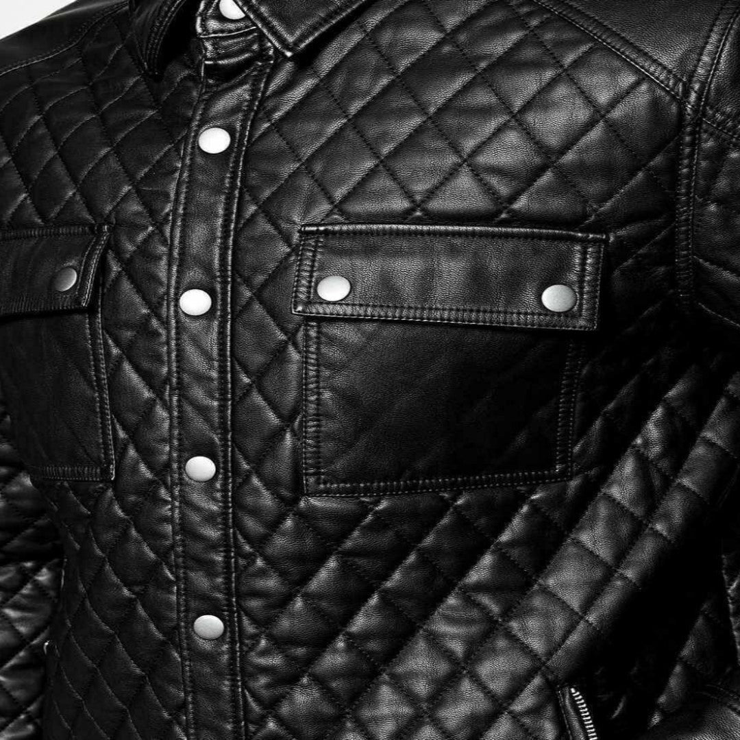 Men Leather Shirts In Quilted Design – Leather Wardrobe