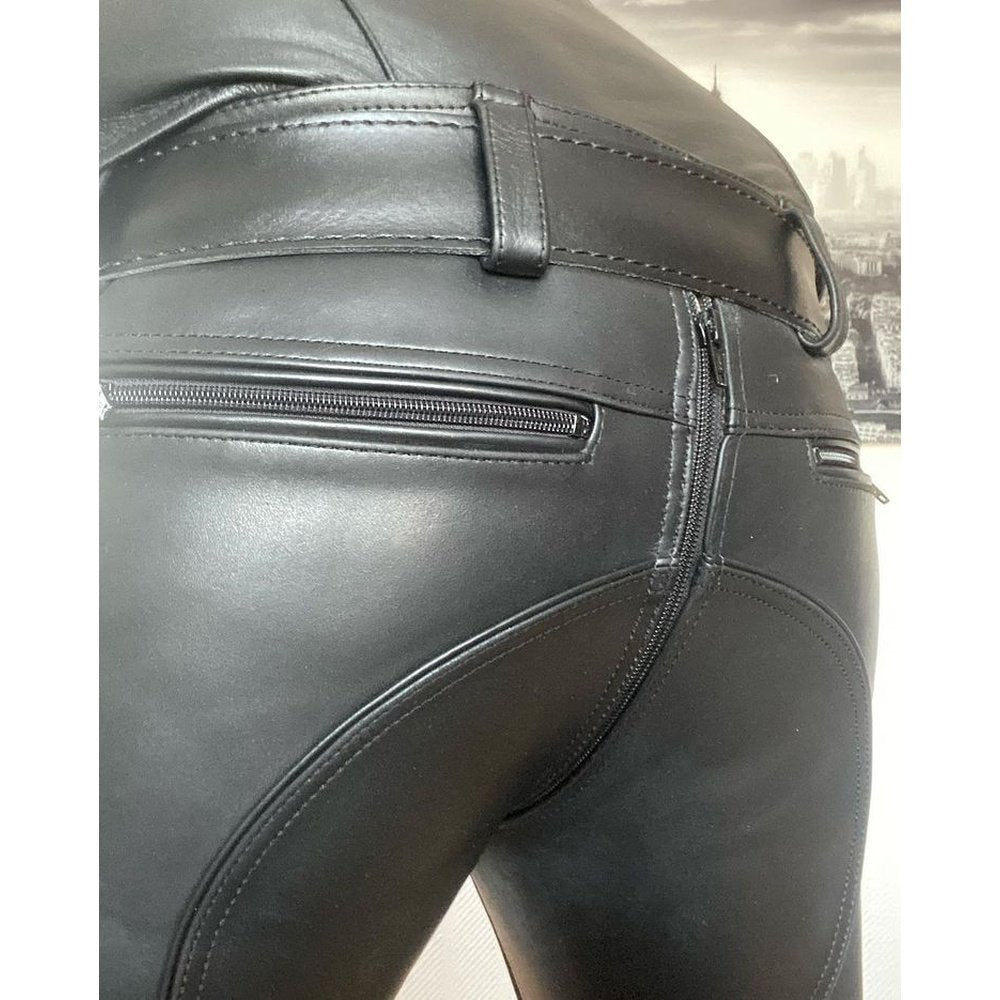 Mens Leather Pant - Genuine Sheep Leather Party Pants -Hand Made Quilt ...