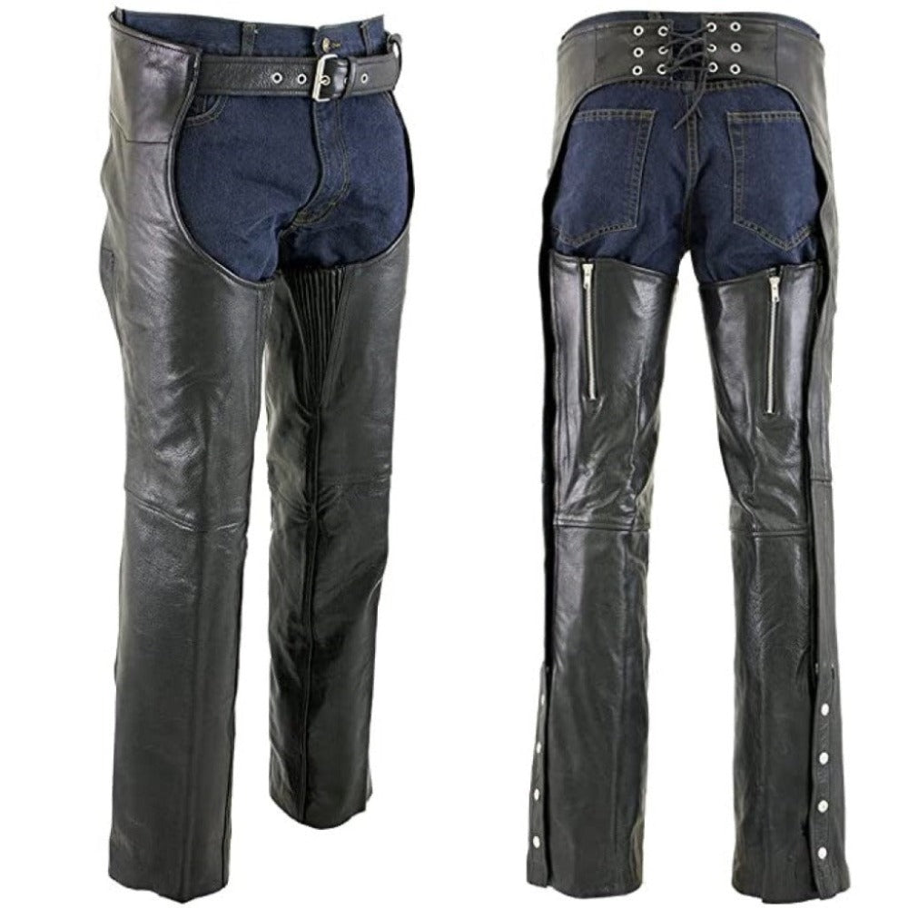 Leather Chaps Black Advanced Dual Comfort Leather Chaps – Leather Wardrobe