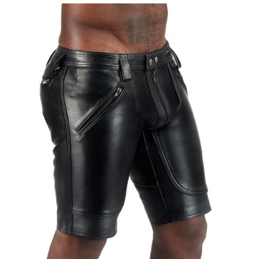 Men Leather Shorts - Leather Wardrobe