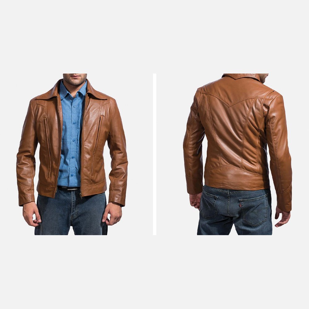 Old School Brown Leather Jacket Up to 5XL – Leather Wardrobe